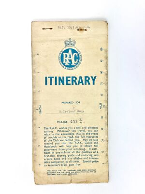 Vintage 1963 RAC Itinerary Booklet – UK Road Maps & Travel Guide – Rare ...