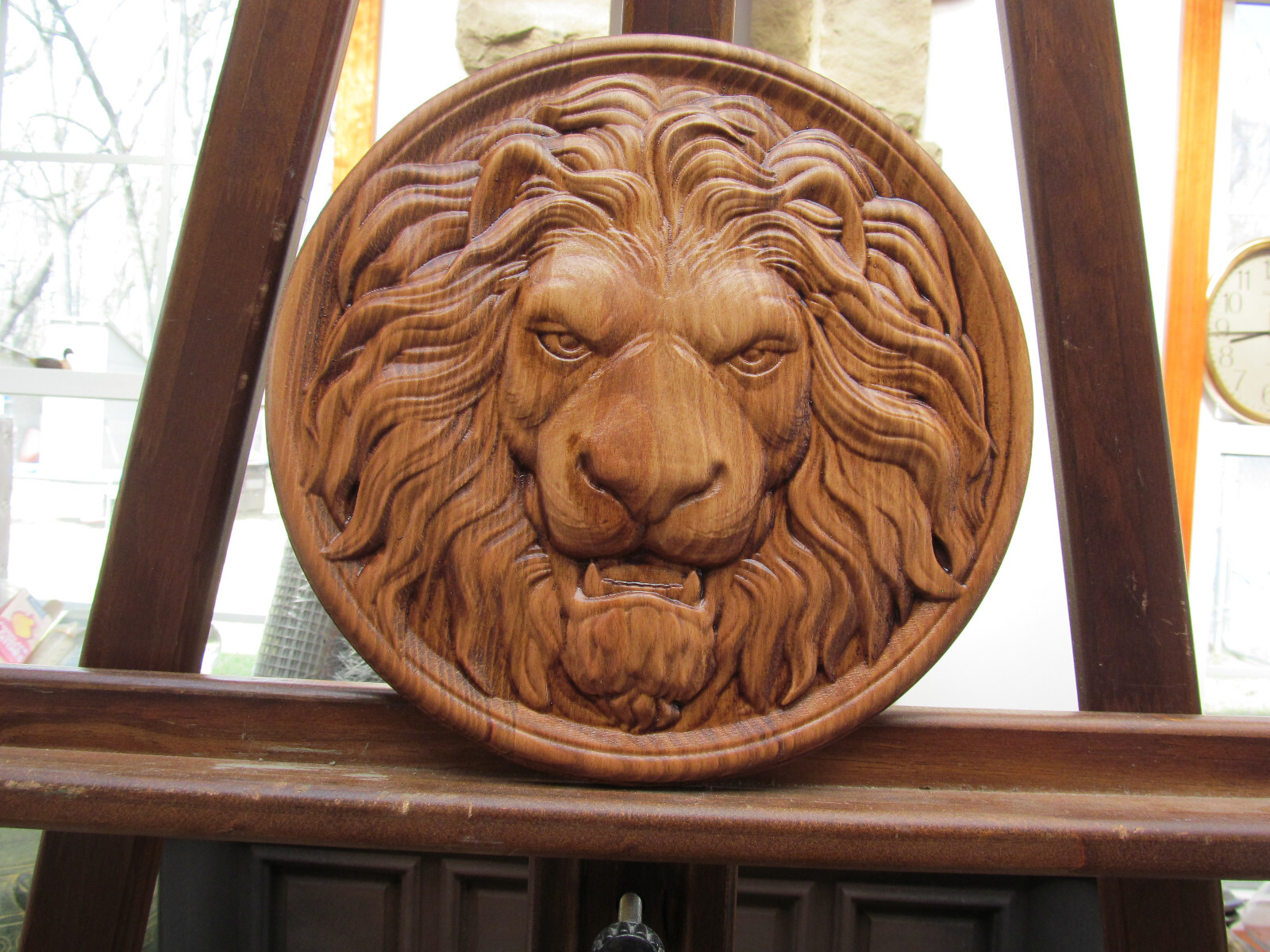 Lion Head ,medalion, bas-relief ,sculpture,carving | eBay