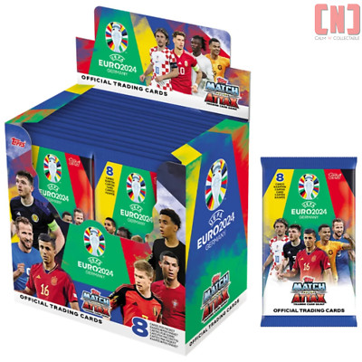 Topps Match Attax Euro 2024 Trading Cards Full Booster Box 36 Packs | eBay
