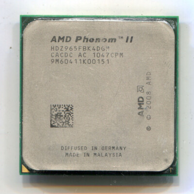 AMD Phenom II x4 965 B.E. HDZ965FBK4DGM 3.4 GHz quad core AM3 CPU Deneb ...