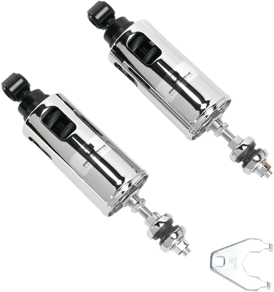 Progressive Suspension Chrome Standard 422 Series Shocks Harley Softail ...