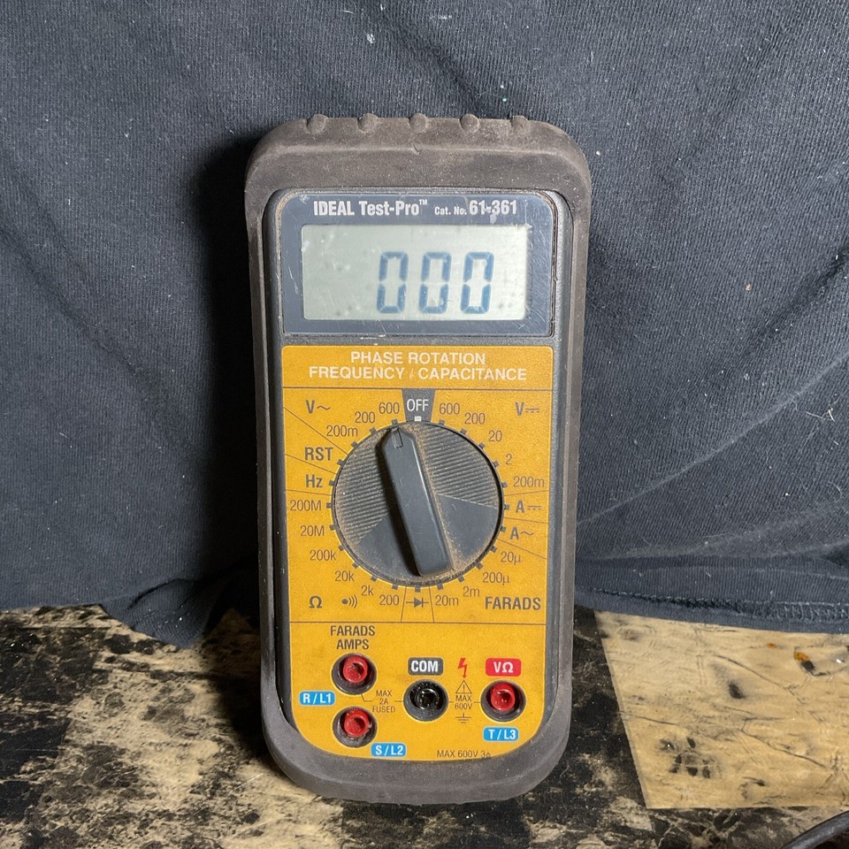 IDEAL Test-Pro Contractor-Grade Multimeter 3 Phase Rotation True RMS ...