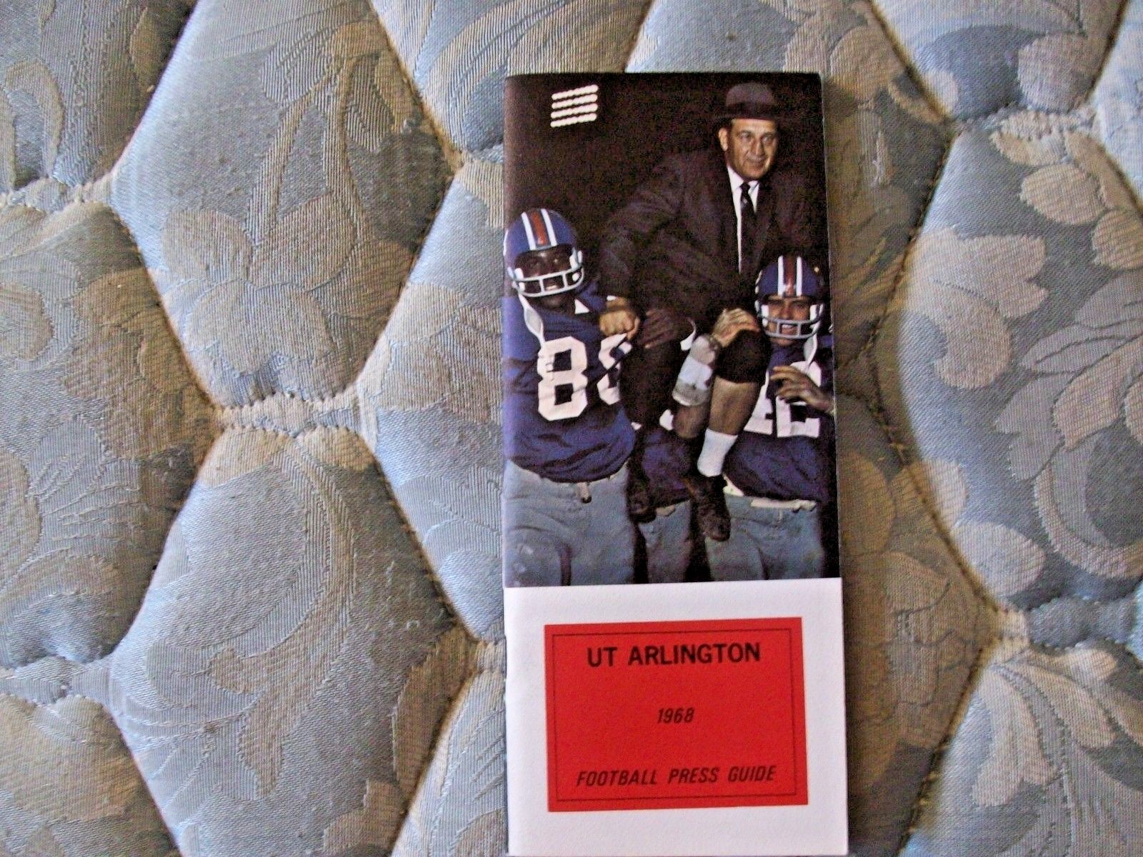 1968 UT ARLINGTON FOOTBALL MEDIA GUIDE Yearbook Texas UTA 1967 PECAN ...