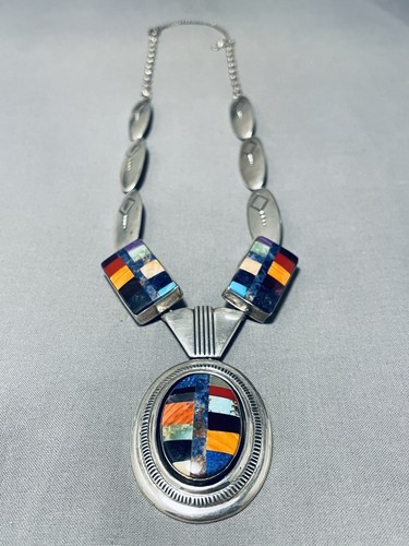 IMPORTANT AL PLATERO THICK SILVER STERLING INLAY TURQ… - Gem