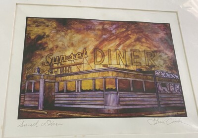 Terri Cook Signed Painting”Sunset Diner” | eBay