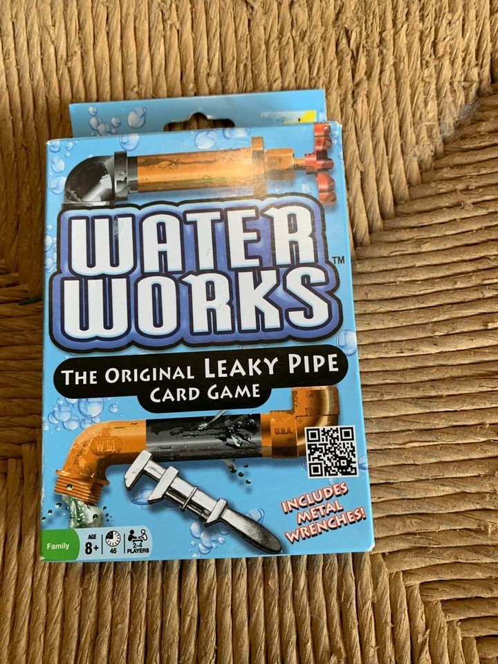 WATER WORKS Card Game LEAKY PIPE METAL WRENCHES Classic 1970s new ...