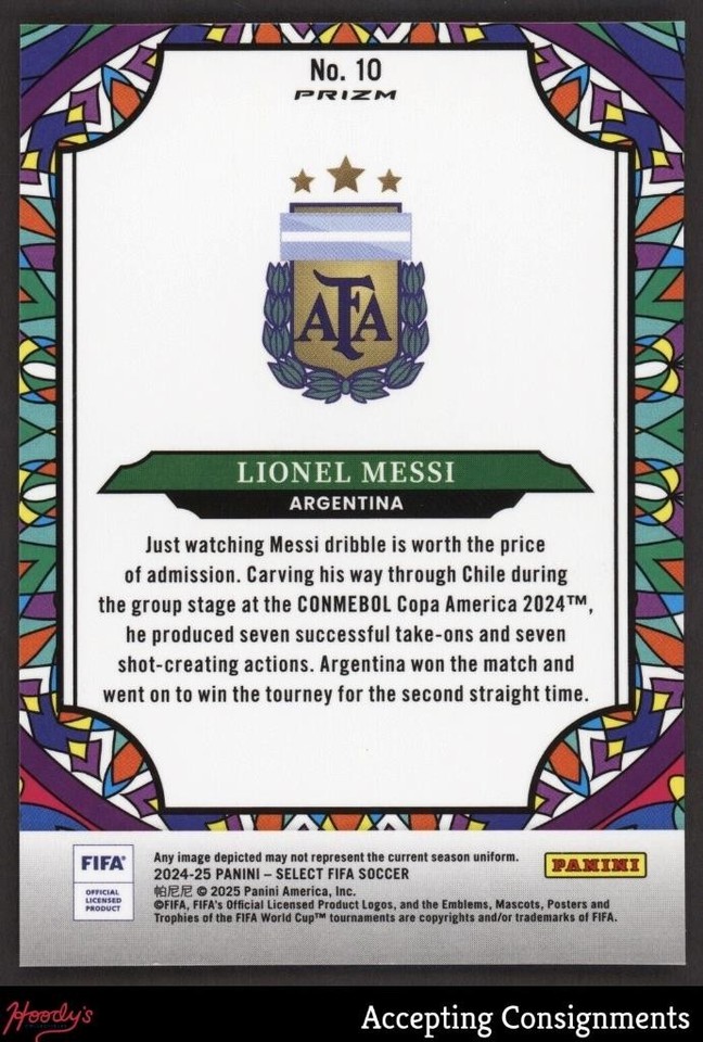 2024-25 Select FIFA Stained Glass FIFA #10 Lionel Messi SP ARGENTINA | eBay
