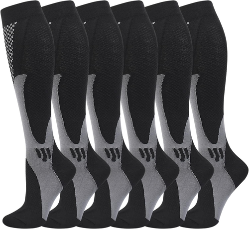 Compression Socks (3 Pairs) for Men Circulation 20-30 Mmhg Medical ...