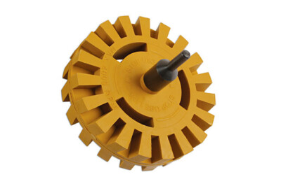 POWER-TEC FLUTED CARAMEL TOFFEE WHEEL REMOVE STICKERS BODYWORK WITH ...