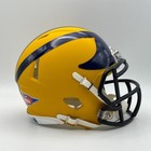 Michigan Wolverines CUSTOM Matte Yellow - Navy Blue Wings Mini Football ...