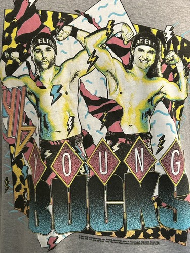 Young Bucks Wrestling Matthew & Nicholas Jackson AEW Tag Team Graphic T ...