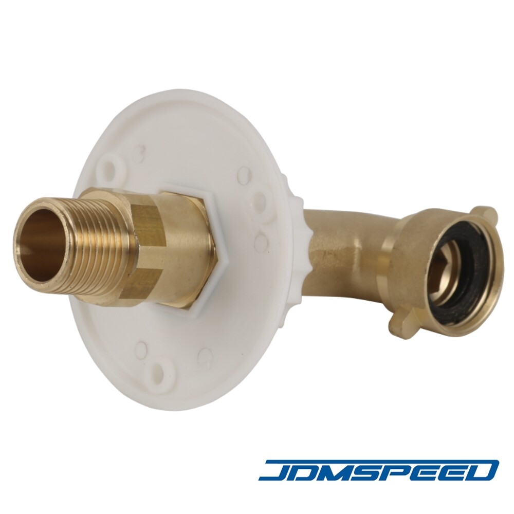RV City Water Fill Inlet Flange Brass with Check Valve Hookup Connector ...