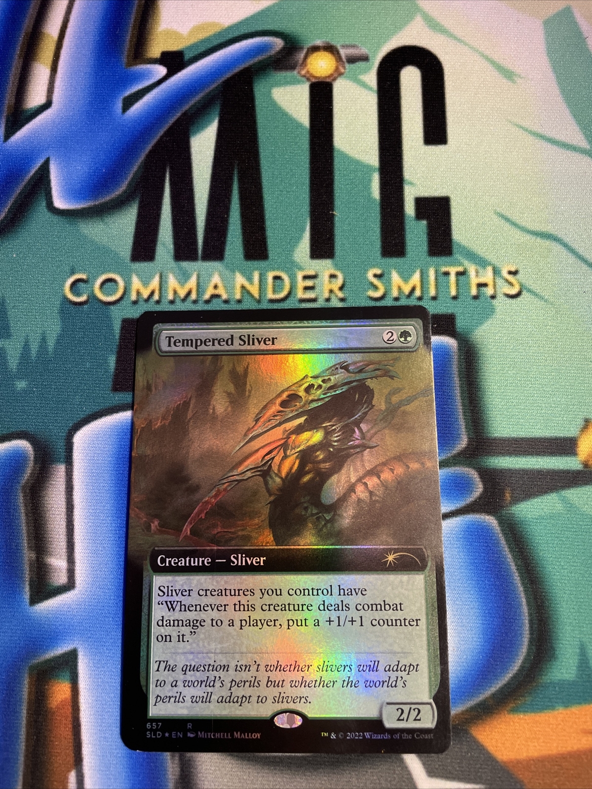 1x Tempered Sliver BORDERLESS FOIL x 1 Secret Lair (657) MTG NM Mint ...