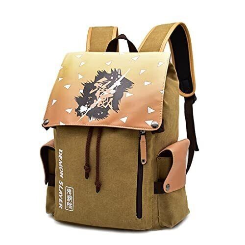 Japanese Anime Backpacks Canvas Shoulders bag 3D Print Daypack Yellow ...