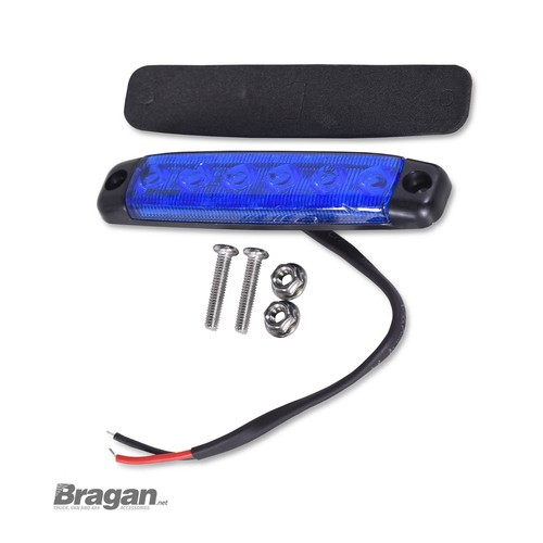 Dual Voltage 12v 24v Super Slim Blue LED Marker Light For Truck Trailer ...