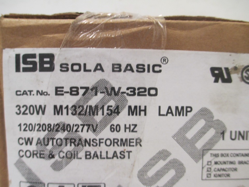 ISB Sola E-871-W-320, M132/M154 MH Metal Halide Lamp Ballast | eBay