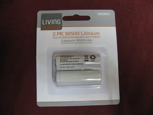 2PK 18500 3.2V Lithium Solar light Rechargeable Batteries Living ...