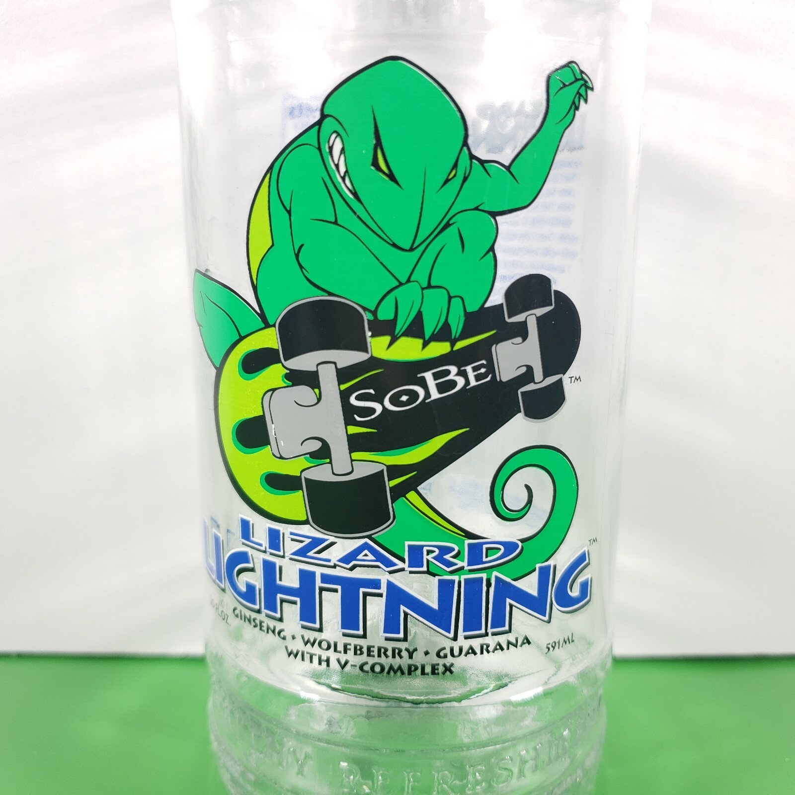 SoBe Collectible Bottle🦎LIZARD LIGHTNING | Skateboarding Lizard | eBay