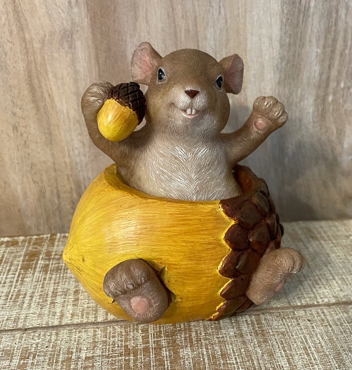 New Thanksgiving Fall Rat MOUSE IN ACORN FIGURINE Figure 5" | eBay