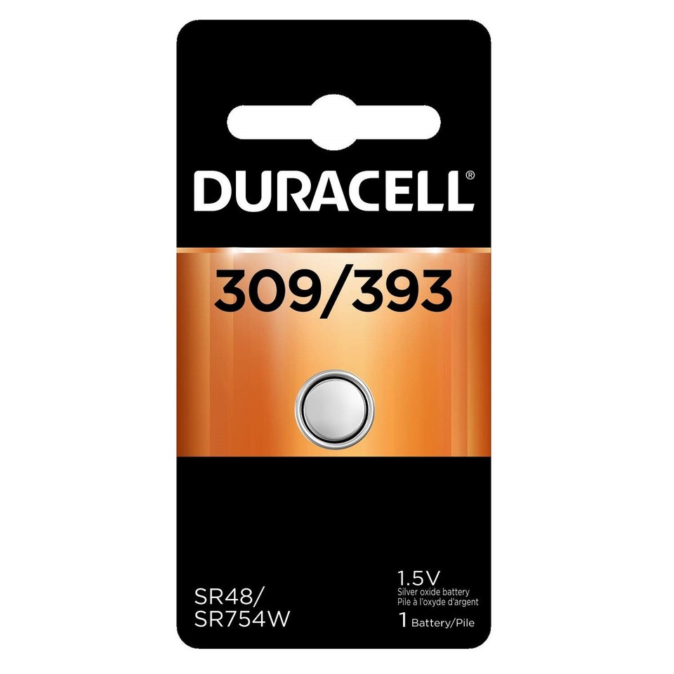 10 309/393 Duracell Silver Oxide Batteries (G5, SR48, G5A, SR754 ...