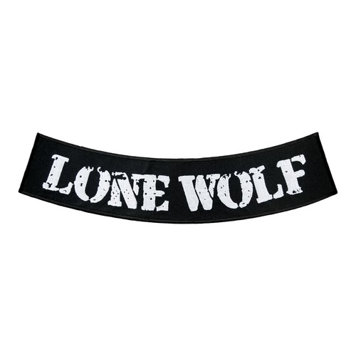 Lone Wolf Embroidered Rocker Patch, Bottom Rocker Patches | eBay
