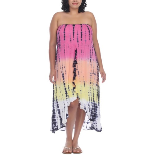 Raviya Womens Pink Tie-Dye Summer Dress Cover-Up Plus 3X BHFO 2114 | eBay