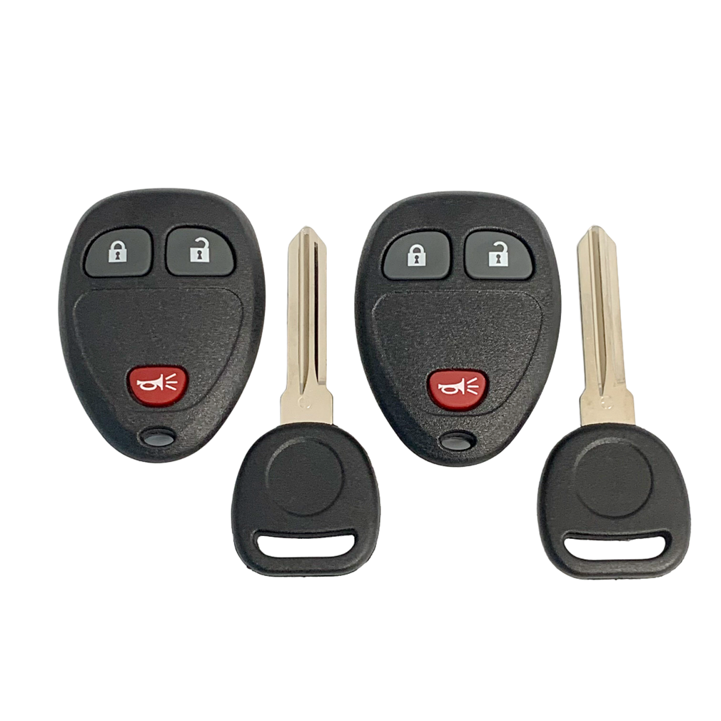 2 OEM Electronics Keyless Remote Fobs + Chip Keys 3 Button KOBGT04A ...