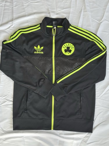 Boston Celtics Adidas Originals Full Zip Blk Neon Track Jacket Limited ...
