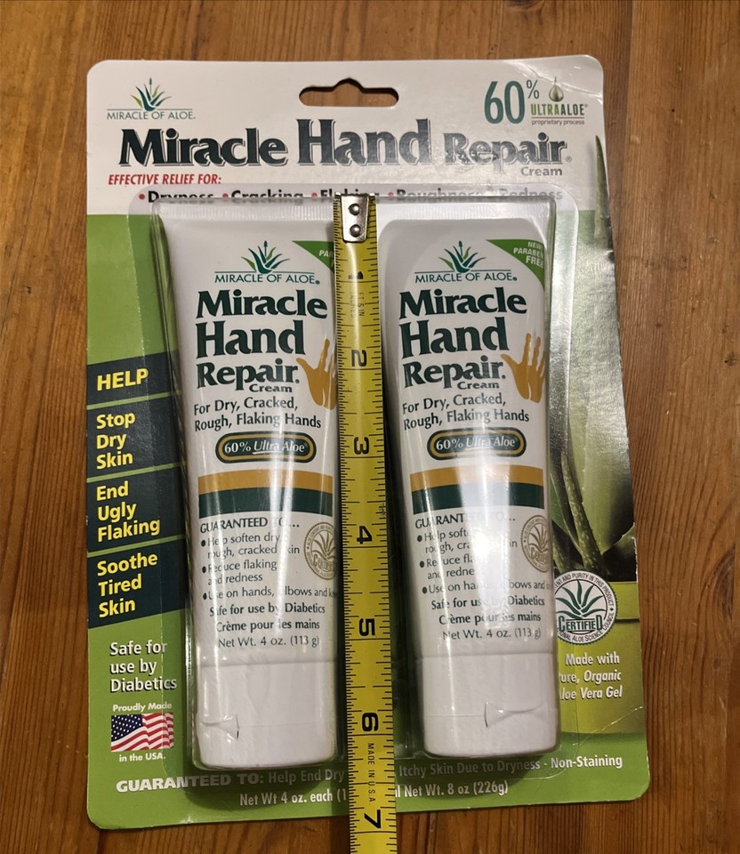 Miracle Hand Repair Cream 8oz Healing Aloe Vera Lotion for Dry Cracking ...