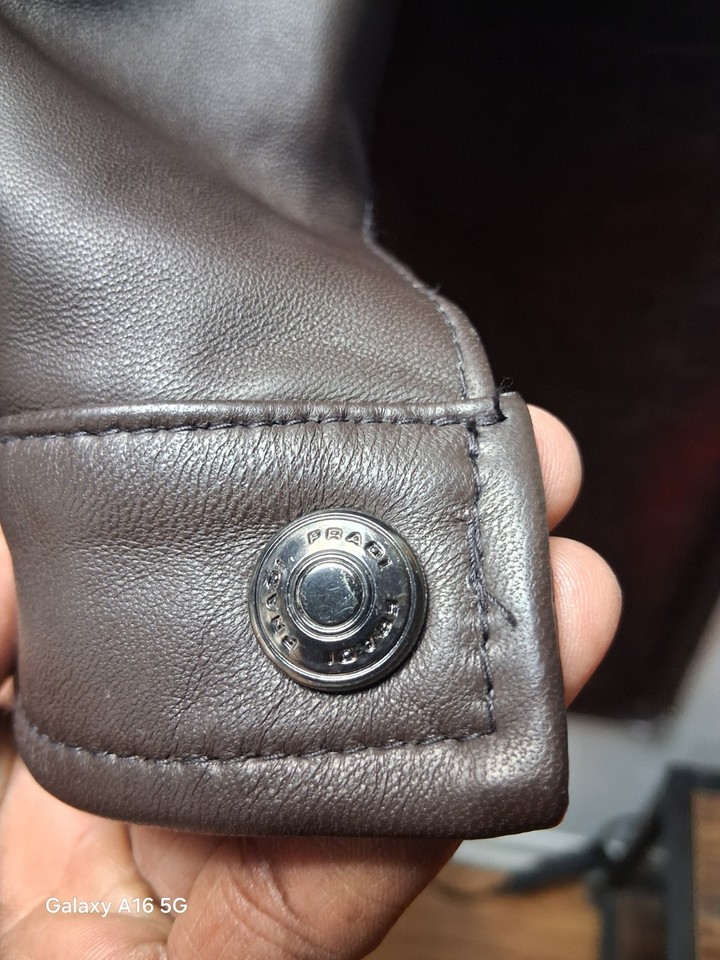 Fradi Brown Leather Jacket Size 44 | eBay