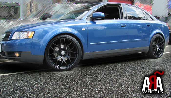 18" ARA Wheels Mesh 18x8.5 5x112 35et Audi A4 A3 A6 VW Jetta Golf Matte ...
