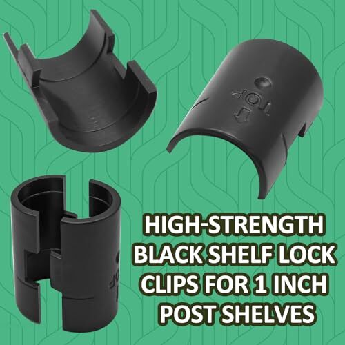 24 Pcs 1 Inch Wire Shelf Clips Plastic Shelf Lock Clips for 1" Post ...