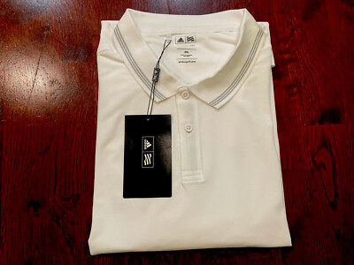 Adidas Men's S/slvs Clima Light Golf Polo Whit e W Grey Tipping . 2XL ...