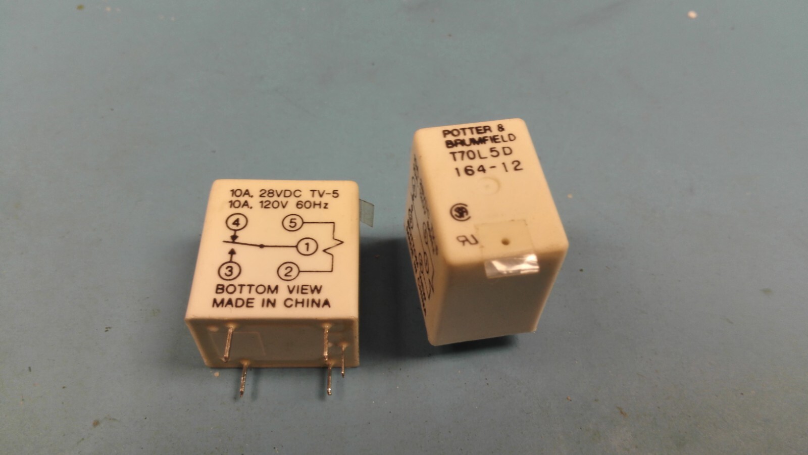 ( 2 PCS ) POTTER & BRUMFIELD Relay SPDT 12VDC 10A T70L5D 164-12 New | eBay
