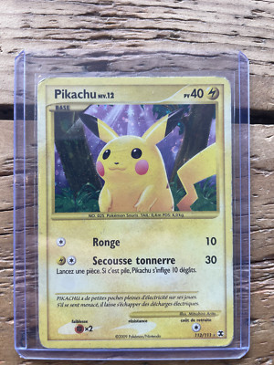 PIKACHU 2009 POKEMON PLATINUM HOLO RISING RIVALS RARE 112/111 SECRET ...