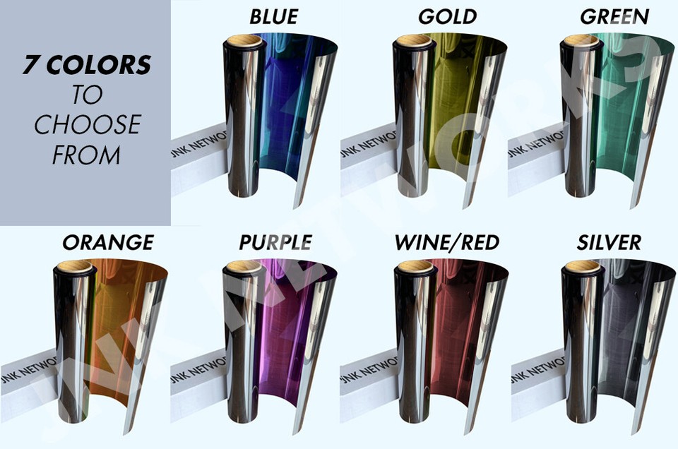 One Way Mirror Reflective Color UV Window Tint Film Home and Office ...