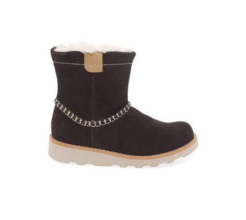 Clarks Crown Piper Girls Brown Suede Leather Boots Size 8.5 G | eBay