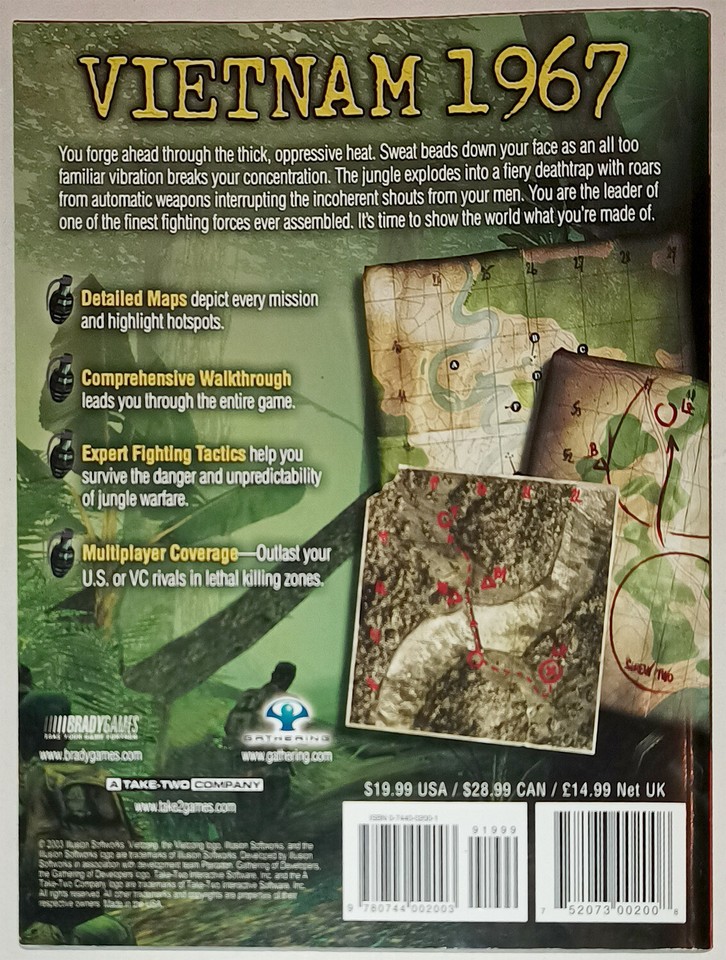 Vietcong Bradygames Official Strategy Guide Walkthrough Book UK SELLER ...