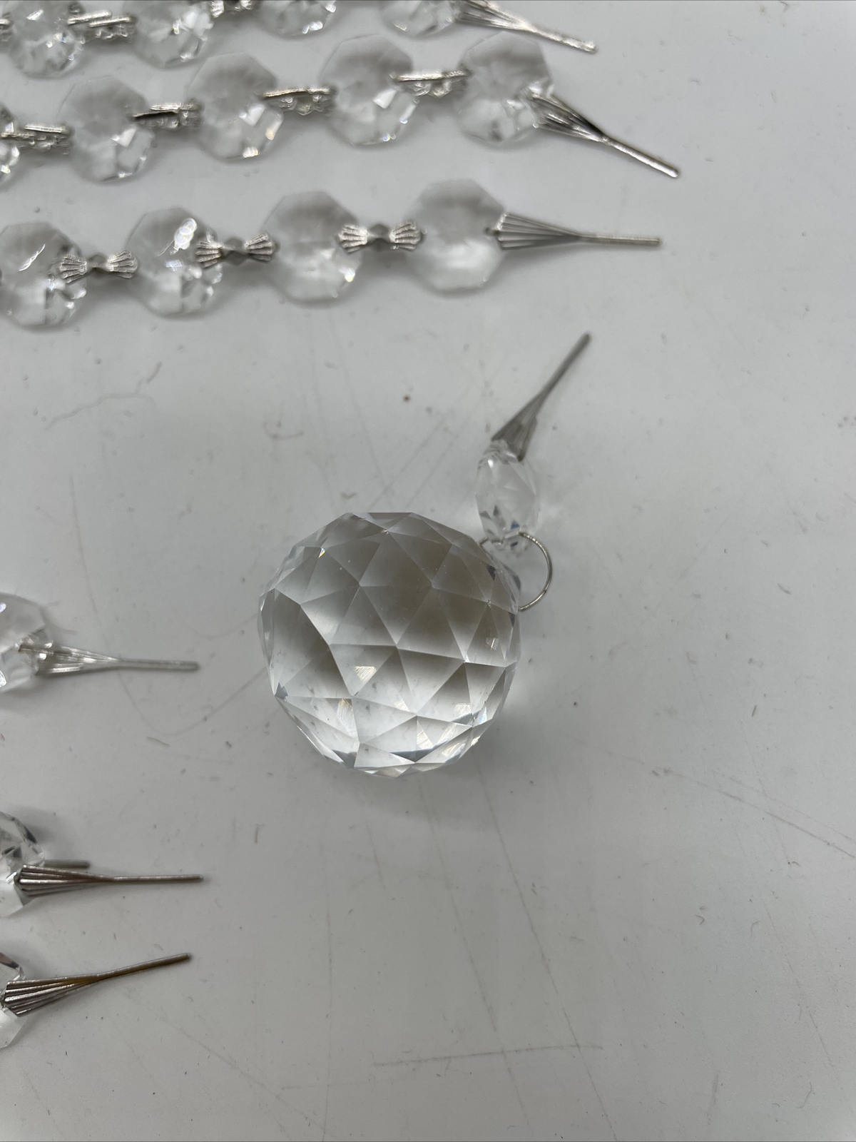 Vtg SWAROVSKI STRASS CHANDELIER TEAR DROP CRYSTAL GLASS PRISMS LOT 45 ...