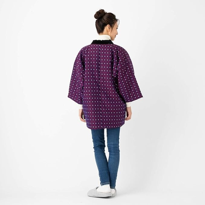 Watanosato Filled with Cotton Kurume Handmade Hanten for Women, Made in ...