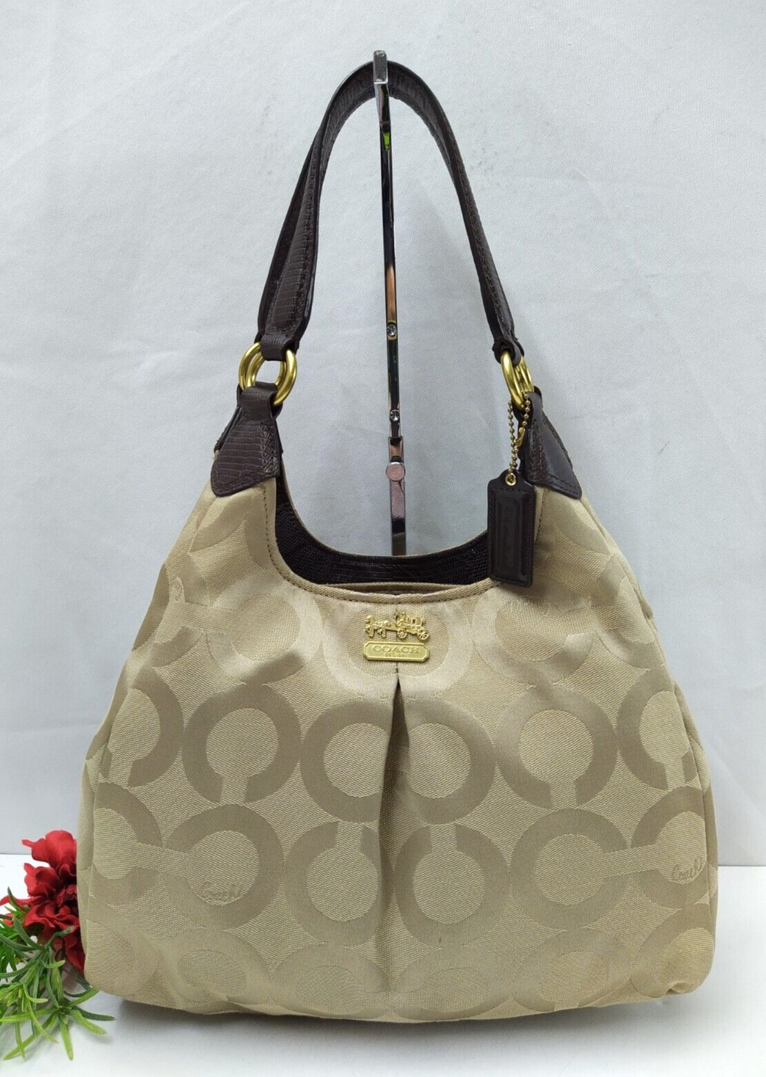 Coach Maggie Madison Signature Brown Canvas Leather 3… - Gem