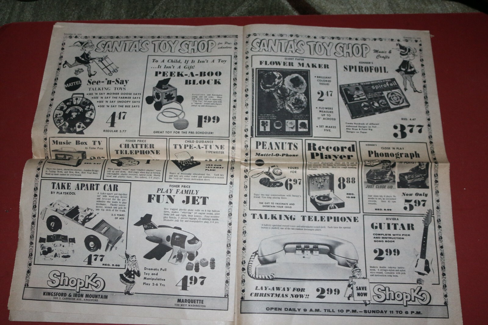 1970 Shopko newspaper catalog insert Christmas issue Hot Wheels, toys ...