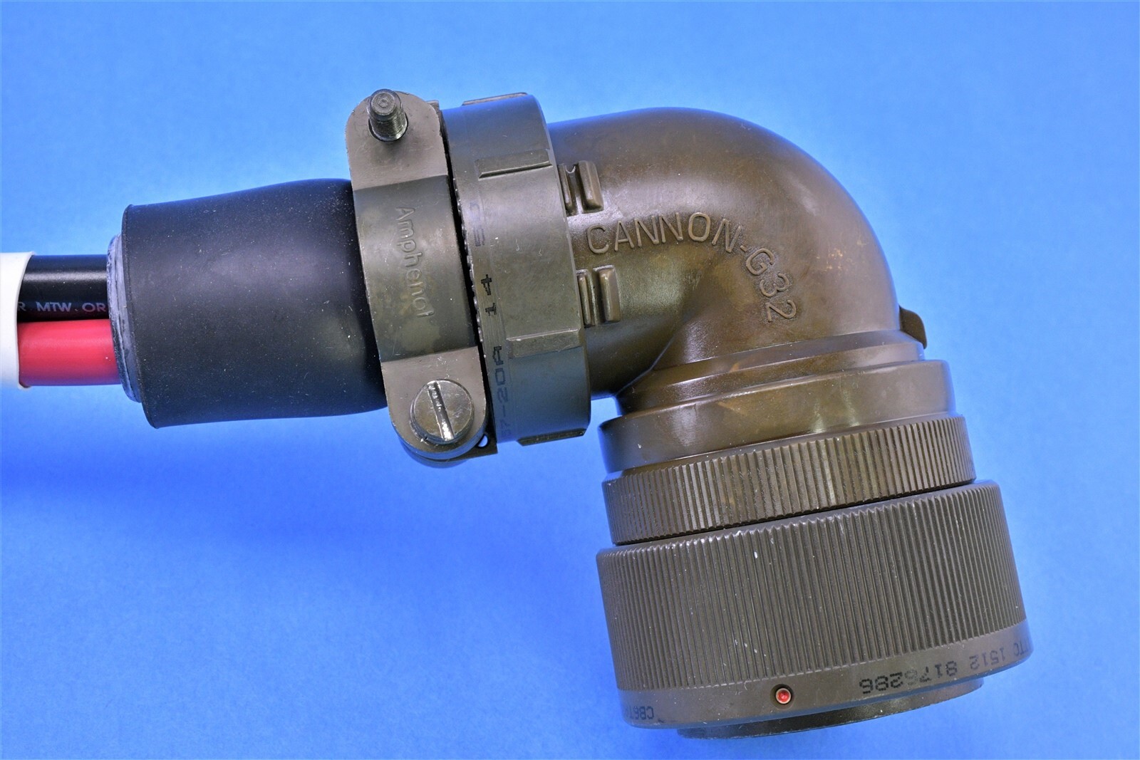 ITT Cannon 2 Pin Connector 2 Wire Cable Assembly MIL-DTL-5015 Mates w ...