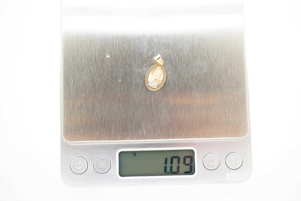 14k Multi-Tone Gold Religious Oval Pendant Estate Sale Find | eBay