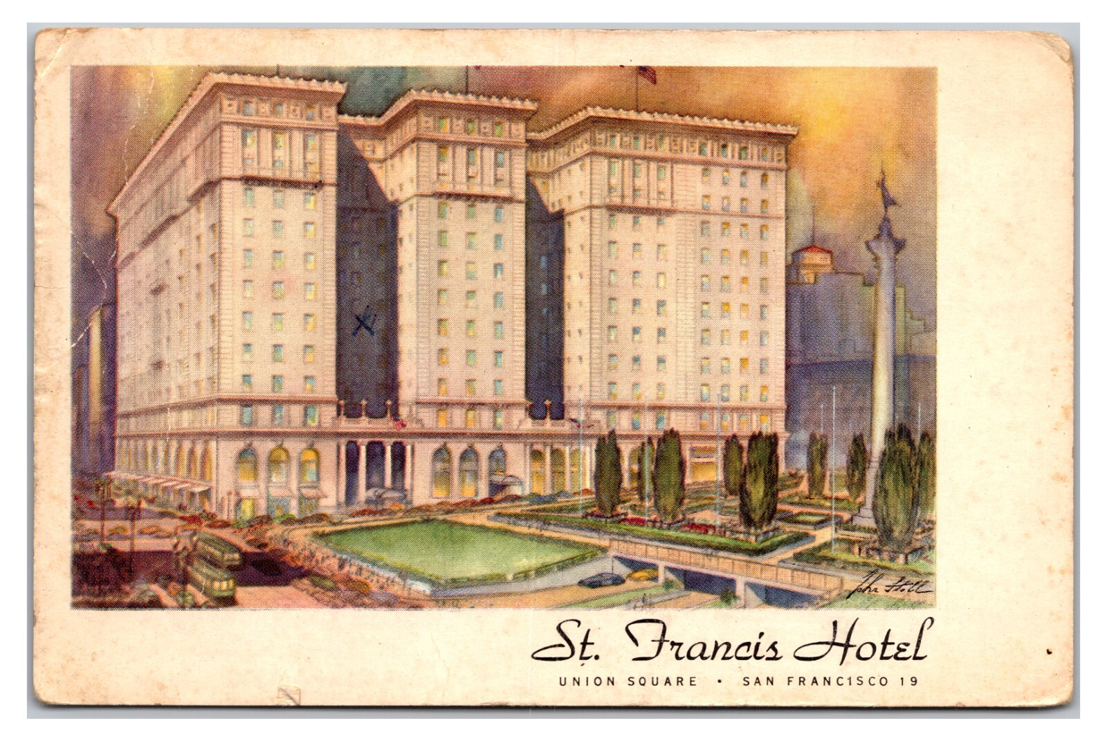 Antique 1910s- St. Francis Hotel - San Francisco, California Postcard ...