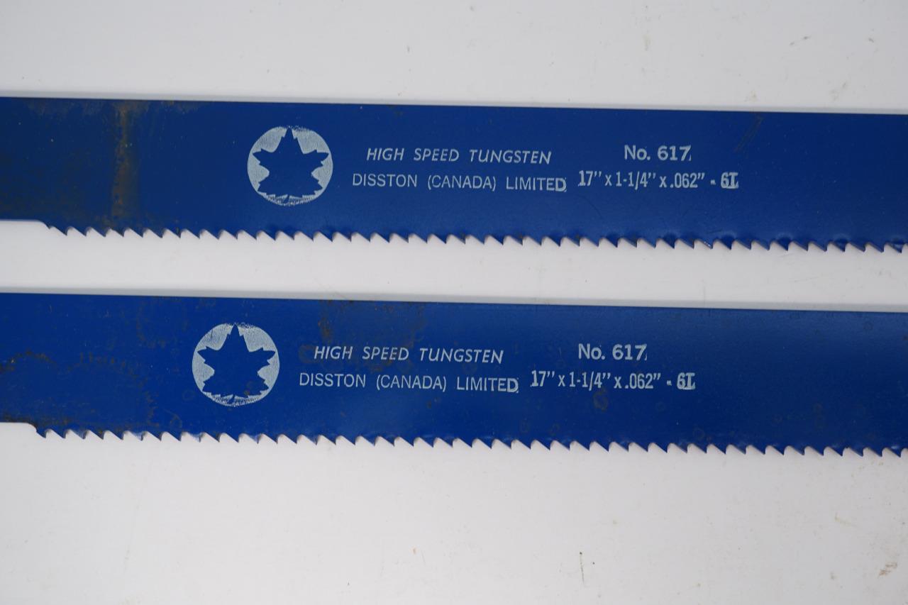 2 New Disston Hs Tungsten Power Hacksaw Blades 17"x1-1/4"x.062" 6TPI ...