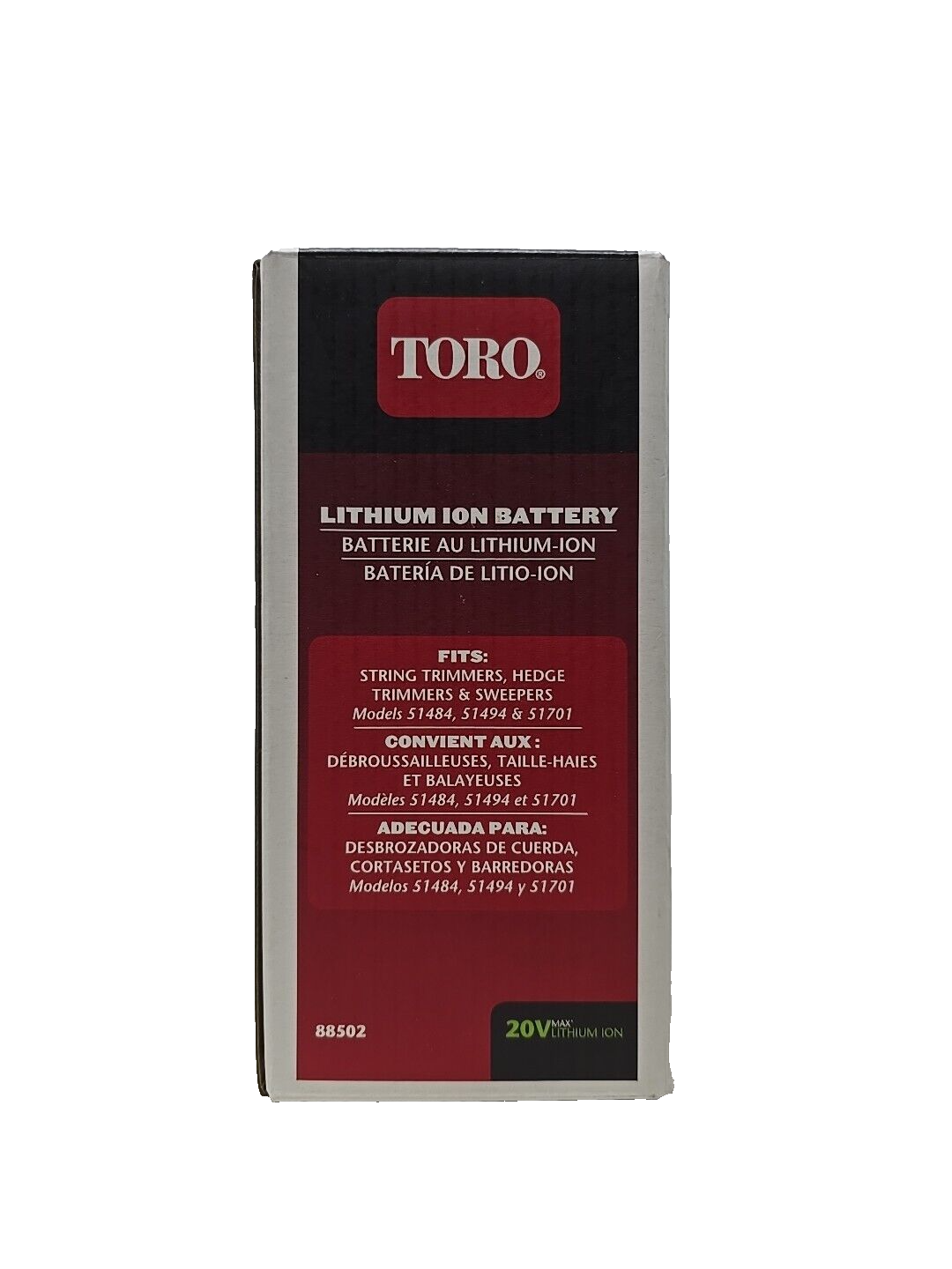 Toro 88502 Lithium-Ion Battery - Red for sale online | eBay