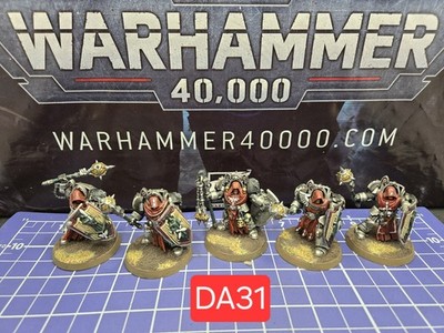 40k Dark Angels Deathwing Knights x5 Pro Painted Death Wing Mace Squad ...