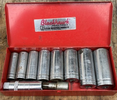 Blackhawk Tools USA 9pc SAE Deep Socket - 3/8” Drive - 6 Point plus 3 ...