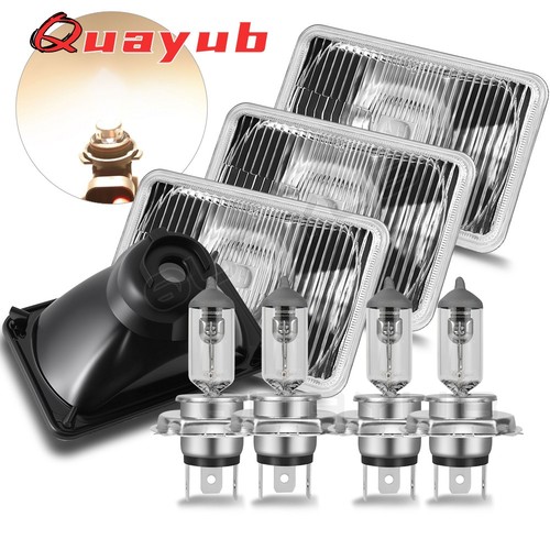 4X6" 3200K Warm Yellow Halogen Headlights Headlamp Bulbs Crystal Clear ...